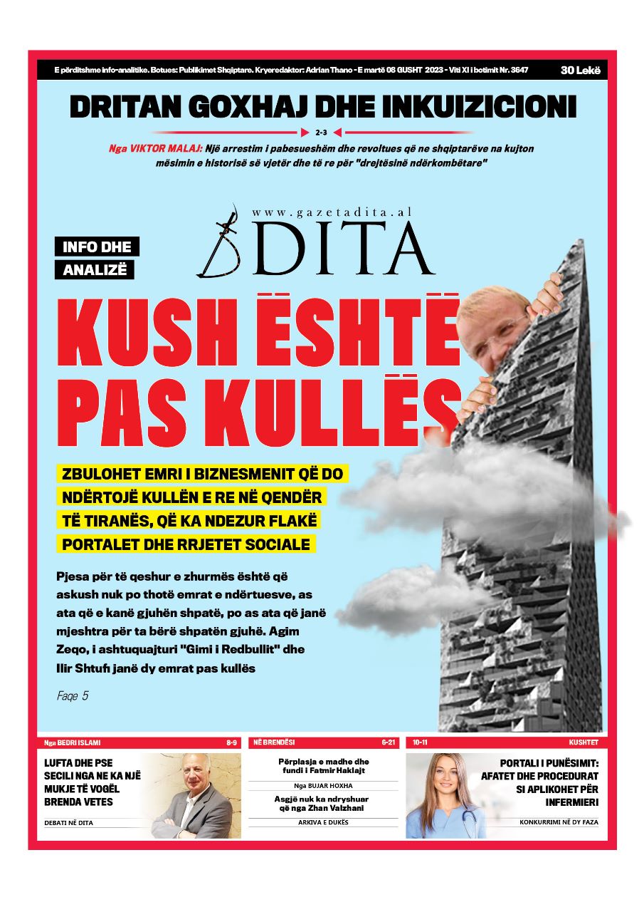 08 gusht 2023 - Gazeta Dita
