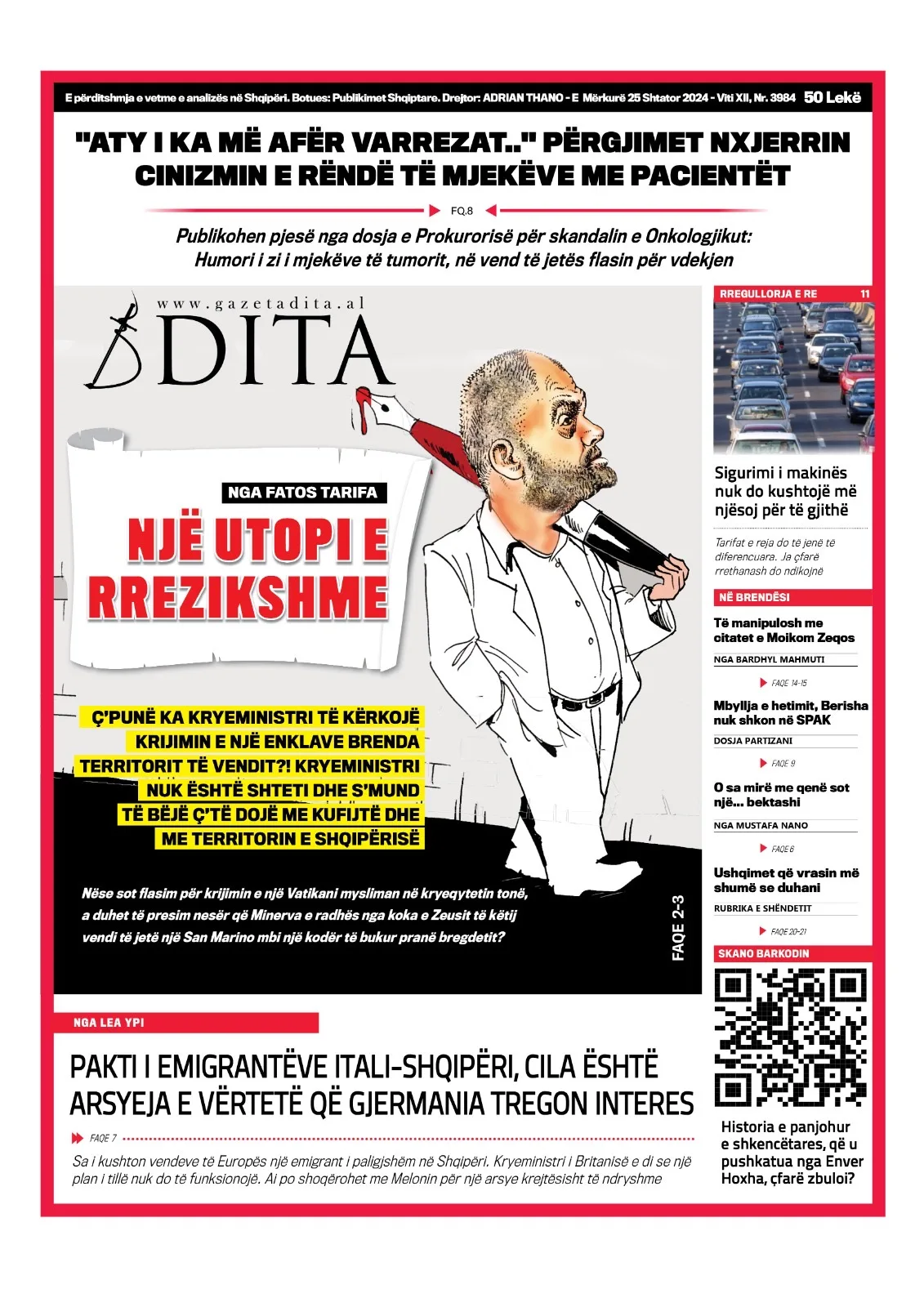 25 shtator 2024 - Gazeta Dita