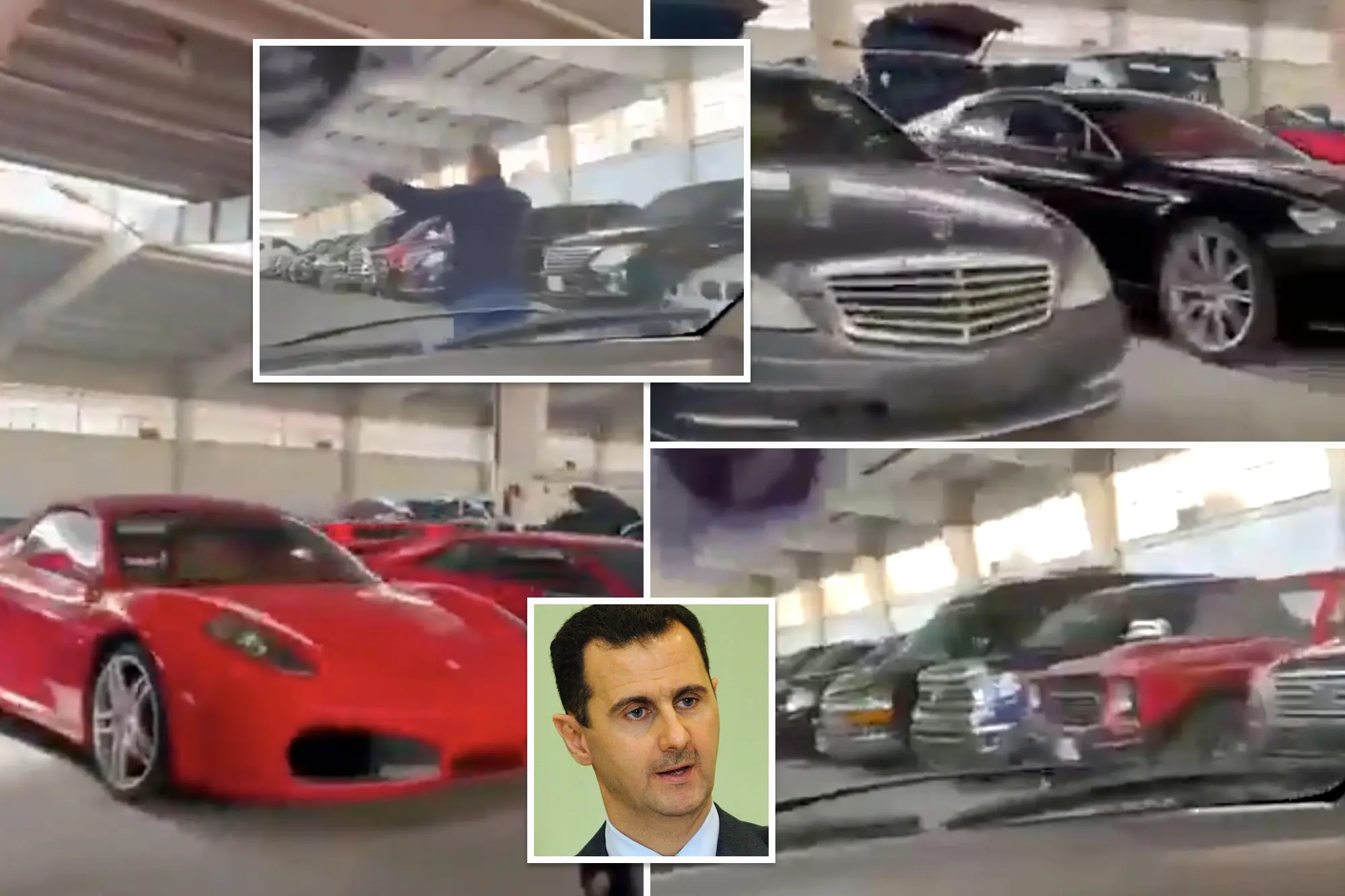 VIDEO: Plot me Ferrari e Mercedes, rebelët futen në garazhin e Bashar ...