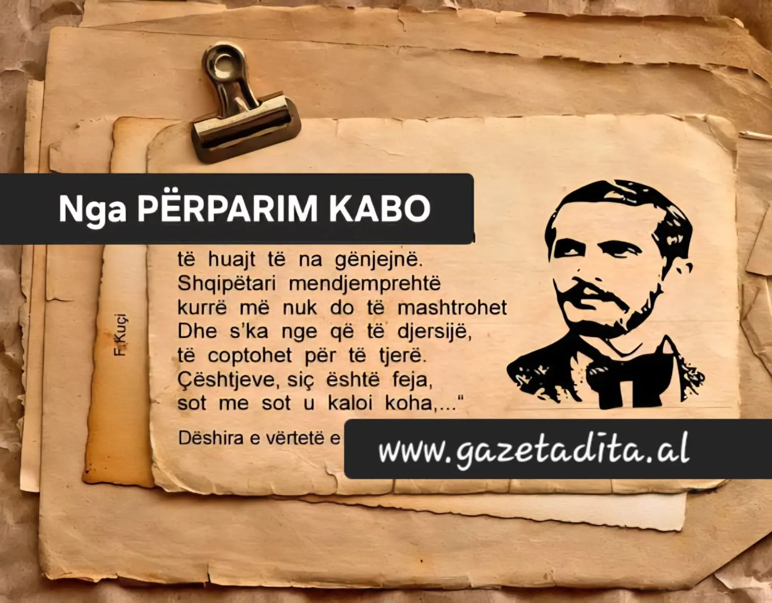 Vitet ikin, por Poeti Kombëtar është fryma jonë - Gazeta Dita